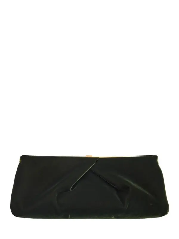 Dries Van Noten Velvety Viscose Clutch - Olive