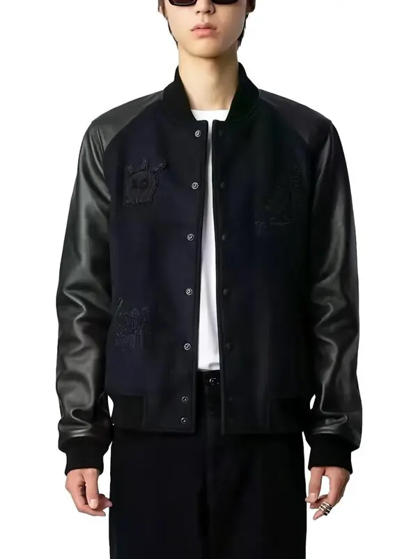 Zadig&Voltaire Graphic-motif Bomber Jacket - Blue
