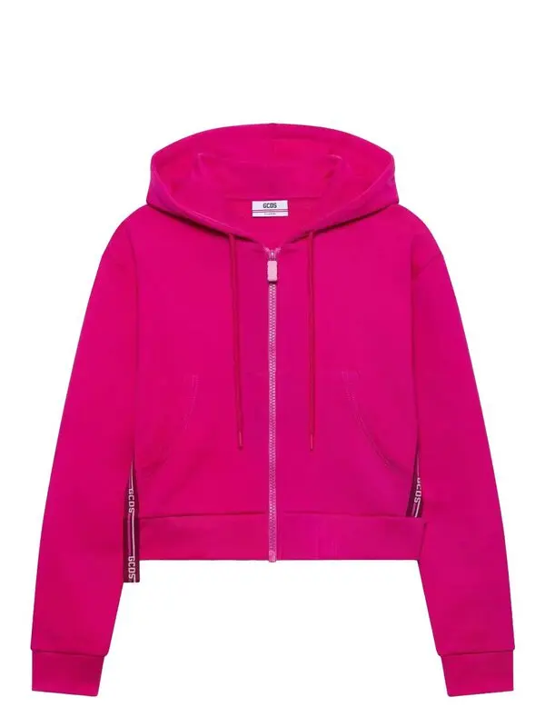 Gcds Hooded Zip Jumper - Pink