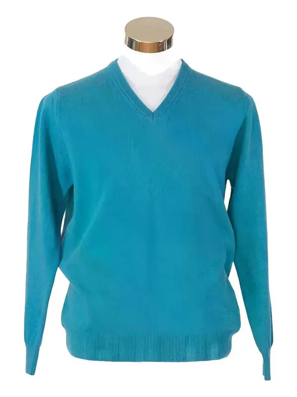 LOJA DAS MEIAS V-neck Longsleeve Sweater - Blue