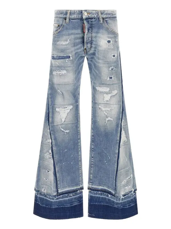Dsquared2 Bettter X 'mother' Flared Jeans - Blue
