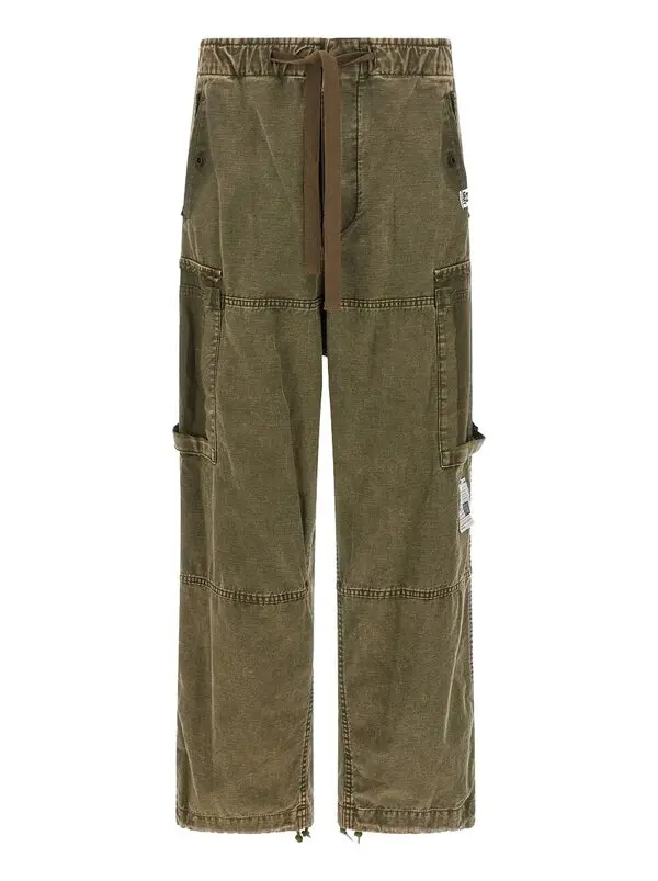 Mihara Yasuhiro Cotton Satin Cargo Pants - Green