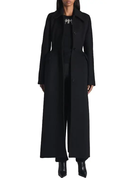 Alexander McQueen Wool And Cashmere Longline Coat - Black