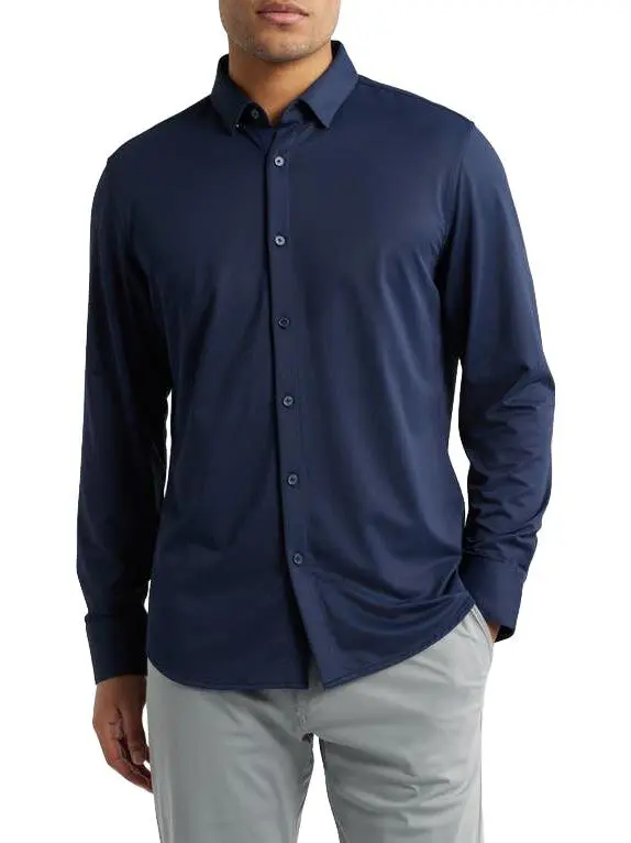 Mizzen+main Halyard Performance Button-up Shirt - Navy