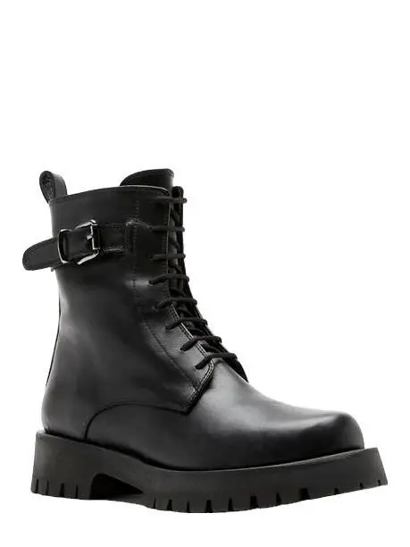 La Canadienne City Dry Waterproof Combat Boots - Black Leather