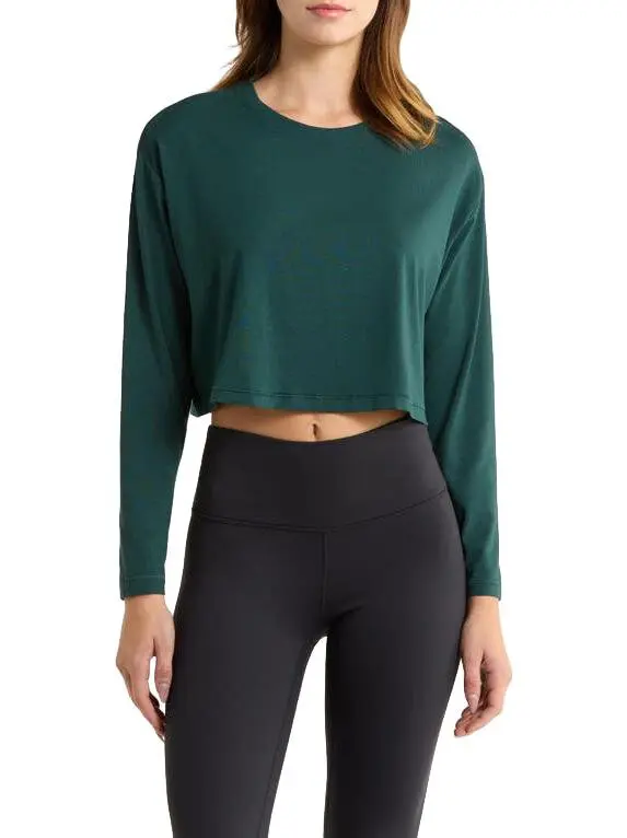 Spanx Long Sleeve Crop T-shirt - Meridian