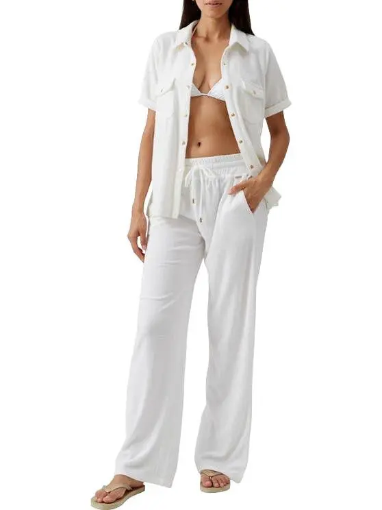 Melissa Odabash Tori Lounge Cotton-blend Terry Cover-up - White
