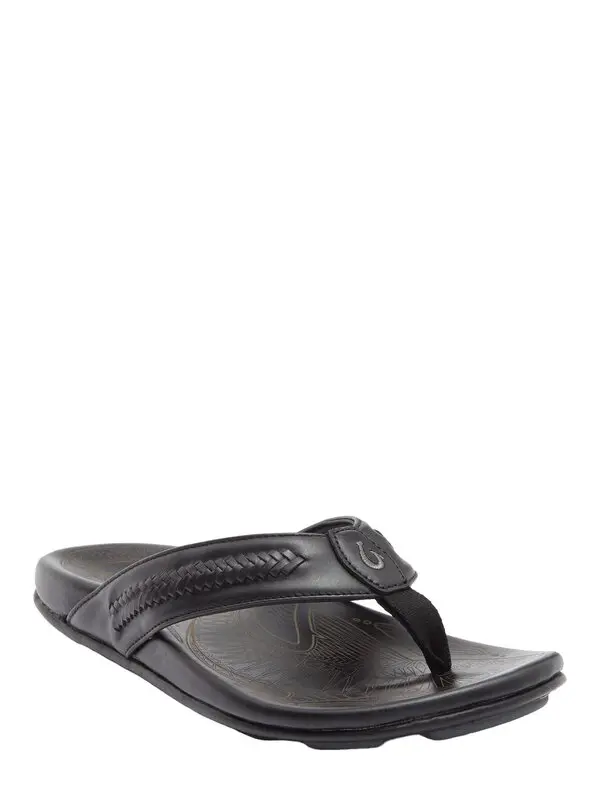 Olukai Mea Ola Mano Sandal - Black/dark Shadow