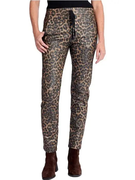 Alembika Iconic Stretch Full Length Jeans - Leopard