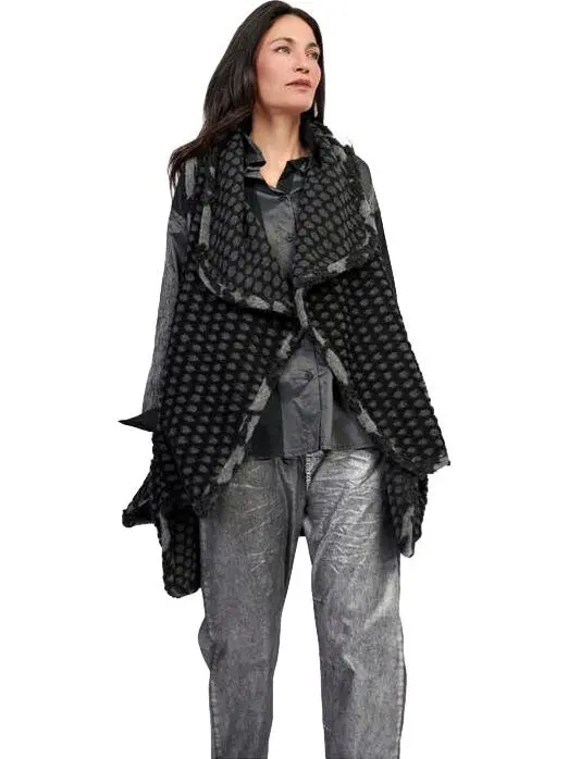 Alembika Ashen Cozy Draped Vest - Net