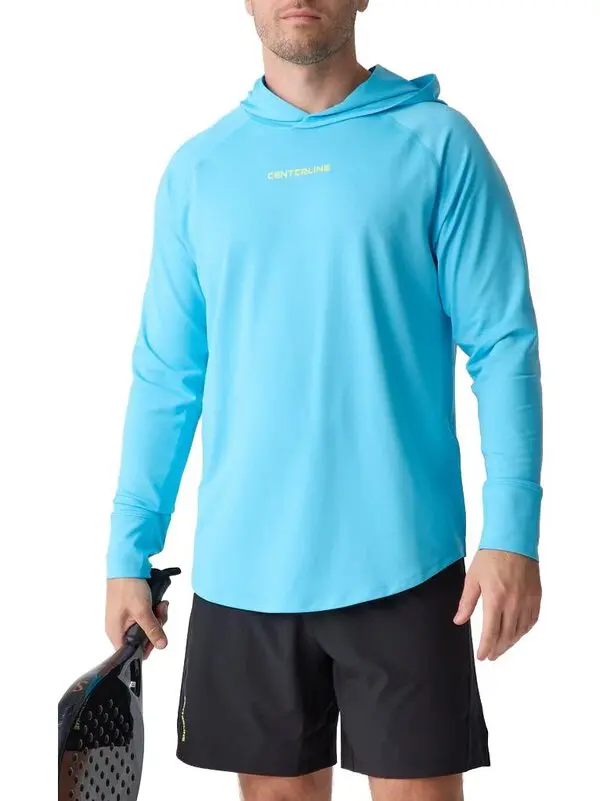 CENTERLINE ATHLETICS Performance Layering Hoodie - Blue Lagoon