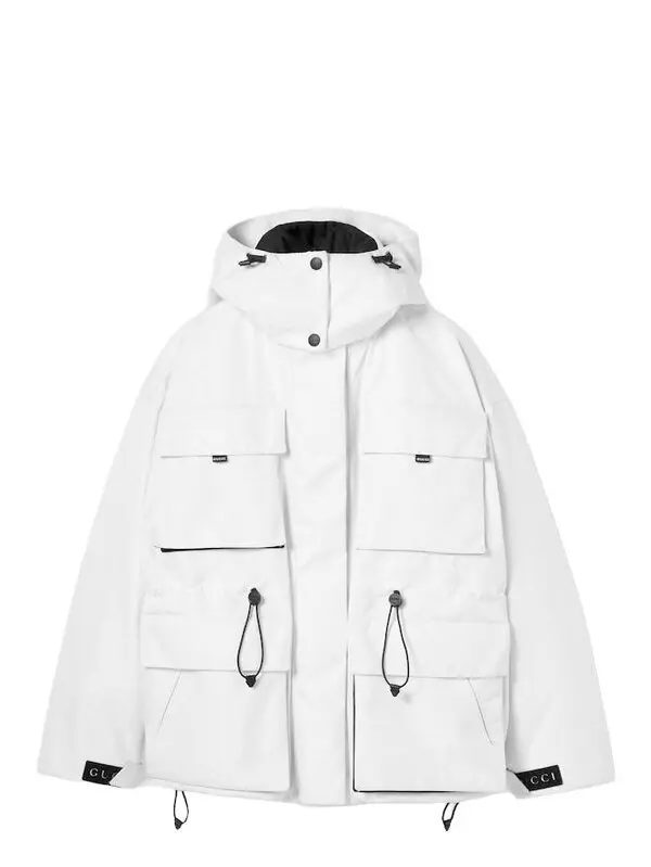 Gucci Gg Technical Fabric Jacquard Jacket - White