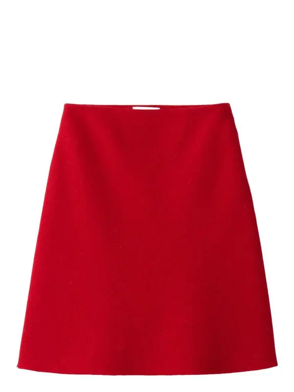 Miu Miu Pencil Mohair Skirt - Red