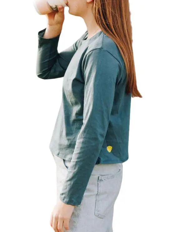 YELLOWBERRY Whisper Long Sleeve Tee - Pebble