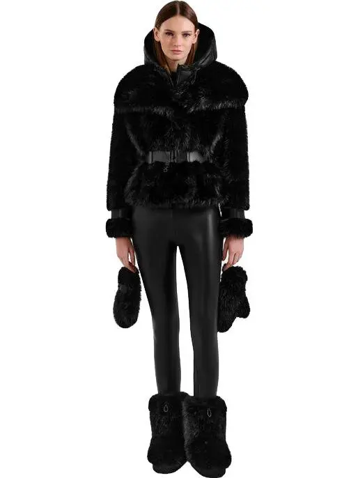 Rudsak Chloe Faux Fur Jacket - Black