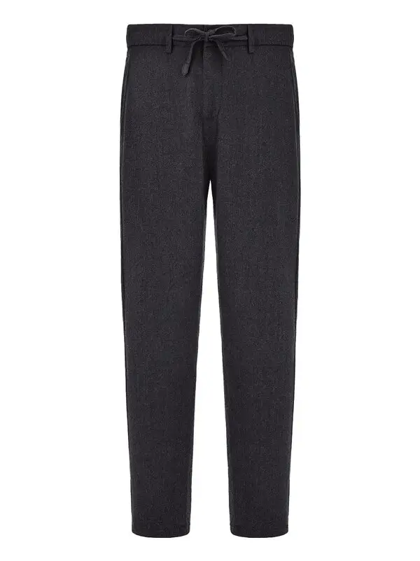 Canali Impeccabile Wool Drawstring Chinos - Grey