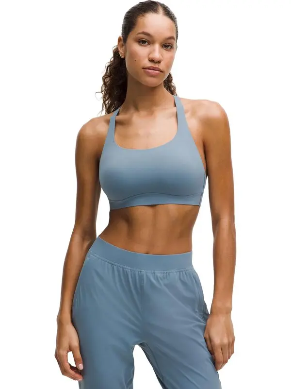 Lululemon Everlux Strappy-back Sports Bra - Steel Blue