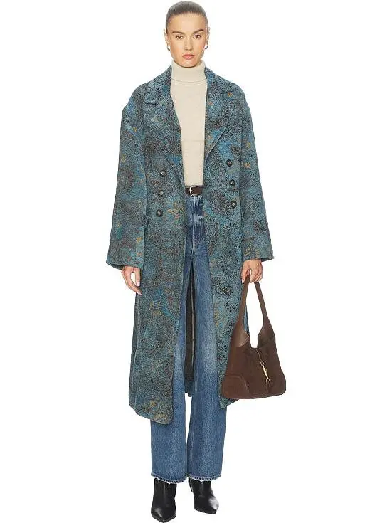 Free People Micah Duster - Blue Paisly