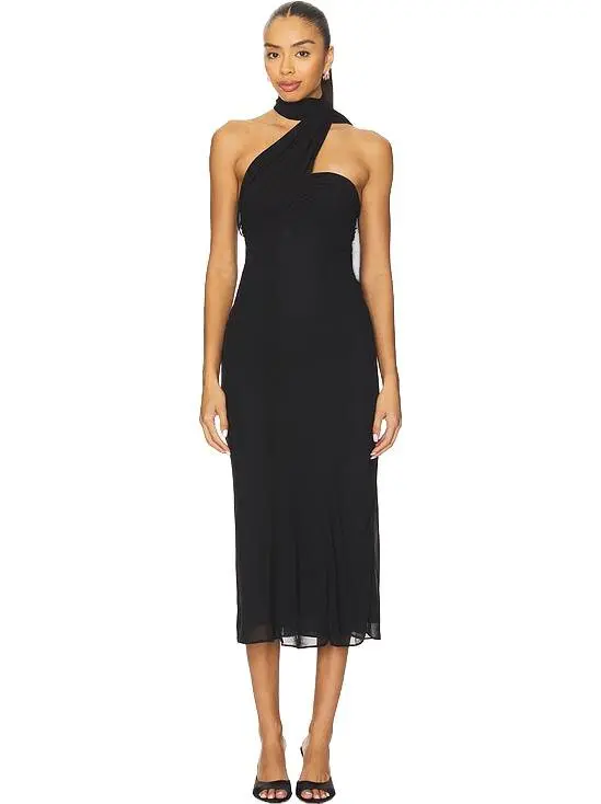 LOVERS AND FRIENDS Willow Midi Dress - Black