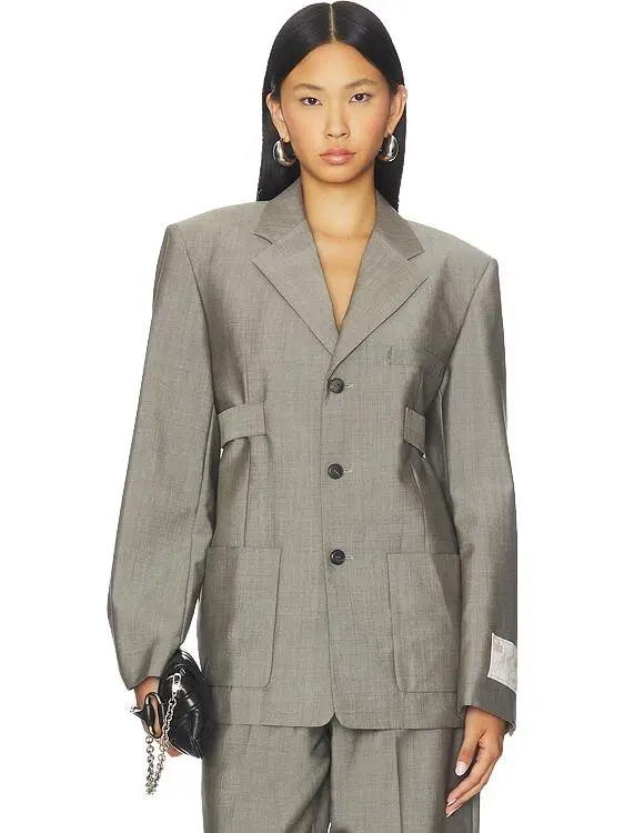Alexander Wang Woven Blazer - Mink Melange