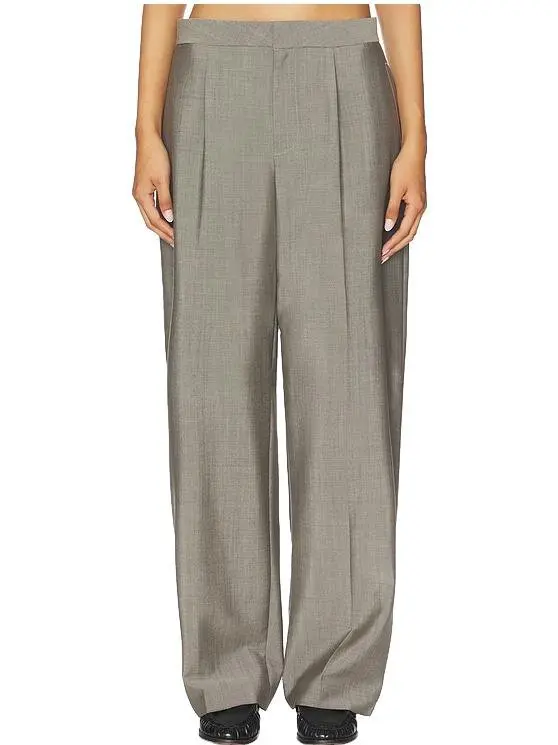 Alexander Wang Mid Rise Tailored Pant - Mink Melange