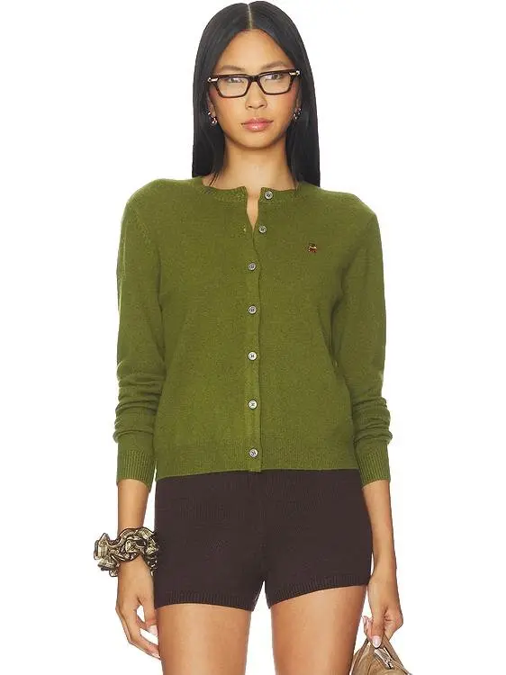 GUIZIO Relaxed Fit Cardigan - Matcha Green