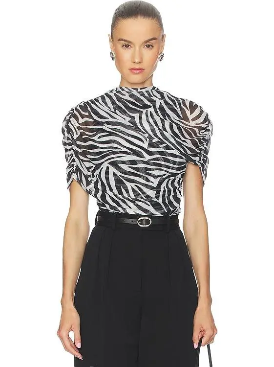 Amanda Uprichard X Evianna Top - Black & Ivory