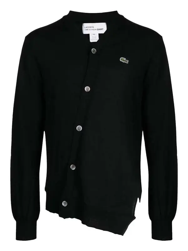Comme Des Garçons X Lacoste Small Logo Cardigan - Black