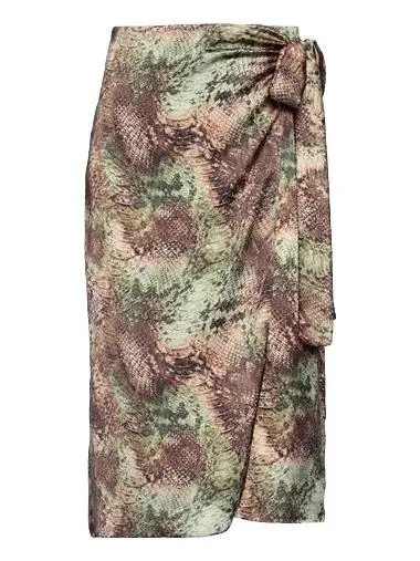 GAËLLE PARIS Snakeskin-print Midi Wrap Skirt - Green