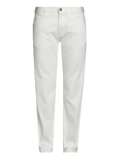 Giorgio Armani Tapered Jeans In Cotton, Cashmere, And Wool - White