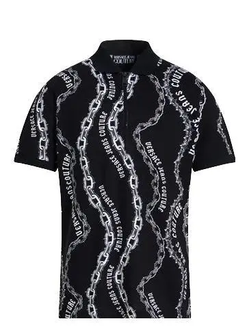 Versace Polo Shirt Size Cotton, Polyamide, Elastane - Black