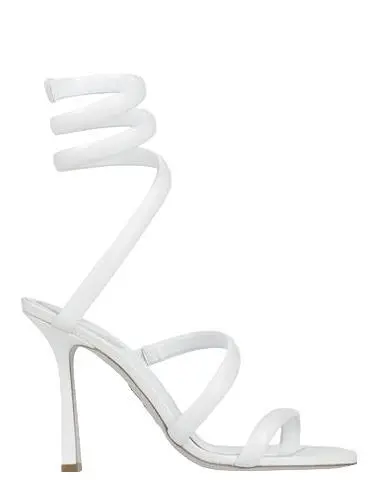 Rene Caovilla Lambskin Sandals - White
