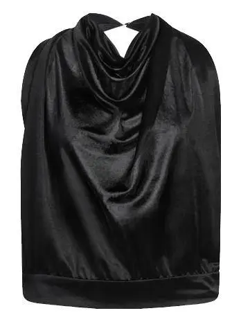 NENETTE Satin Sleeveless Top - Black