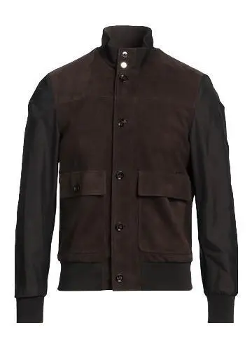 MOORER Casual Jacket With Brand Logo - Brown