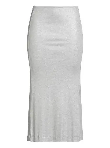 Majestic Filatures Midi Skirt In Viscose And Elastane - Light Grey