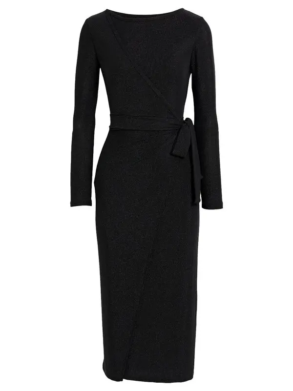 Diane Von Furstenberg Simona Wrap-effect Midi Dress - Black