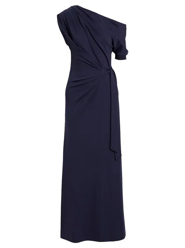 Diane Von Furstenberg Avi One-shoulder Maxi Dress - Midnight Blue
