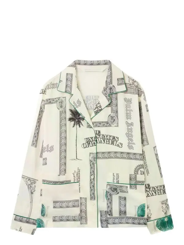 Palm Angels Dollar Print Shirt - Neutrals