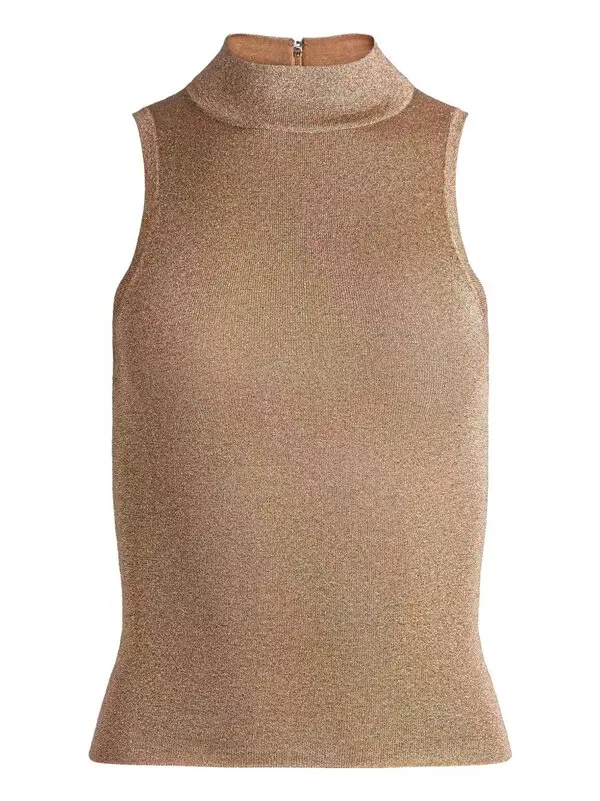 Alice + Olivia Metallic Tank Top - Neutrals