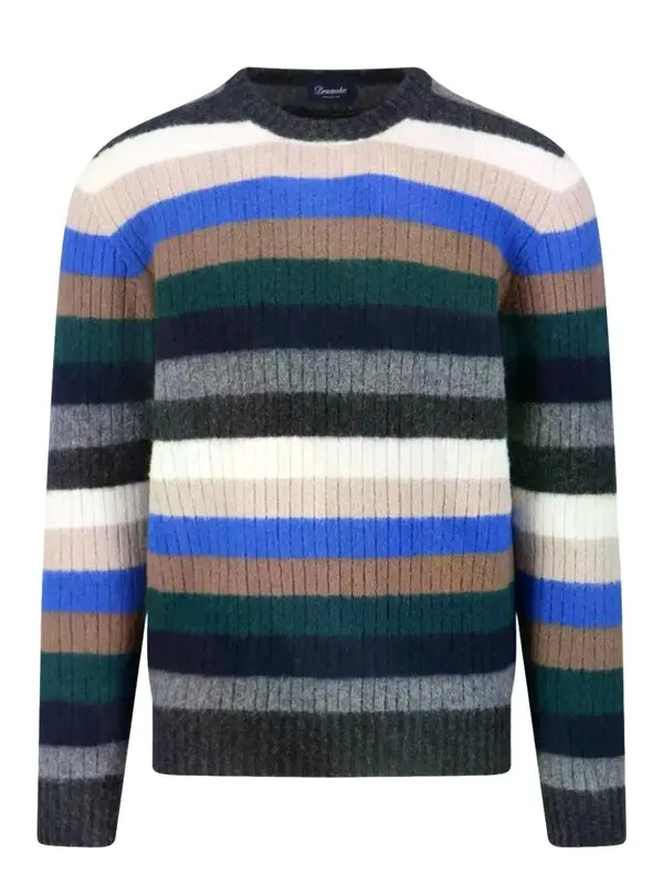 DRUMOHR Striped Wool Sweater - Grey
