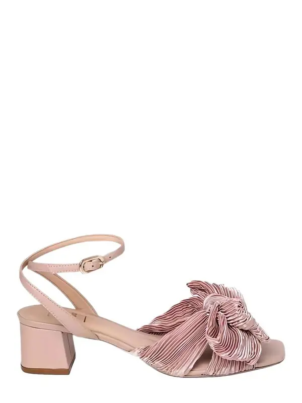 GOLD & ROUGE 45mm Sunflower Pleated Sandals - Pink