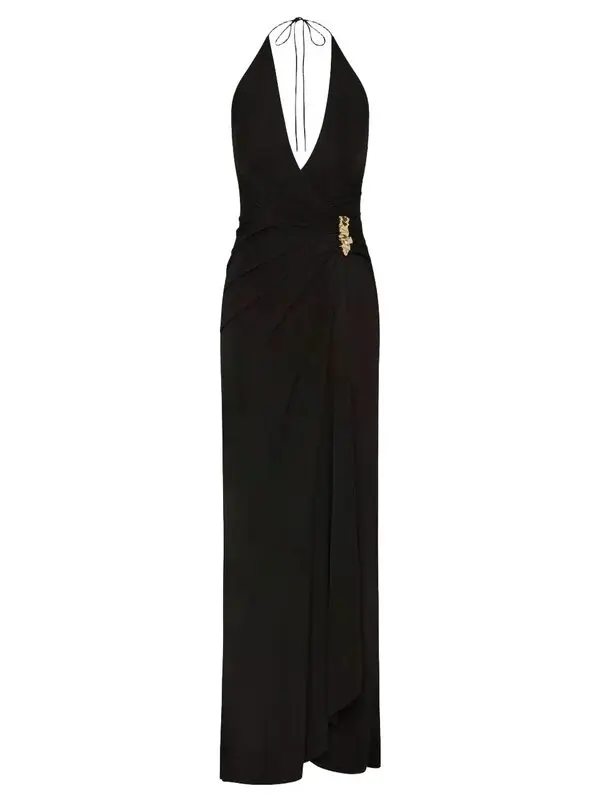 Rebecca Vallance Zaley Halter-embellished Maxi Dress - Black