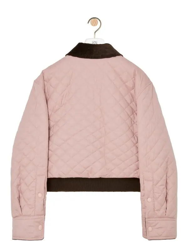 Loewe Quilted Technical Fabric Short Jacket - Light Pink
