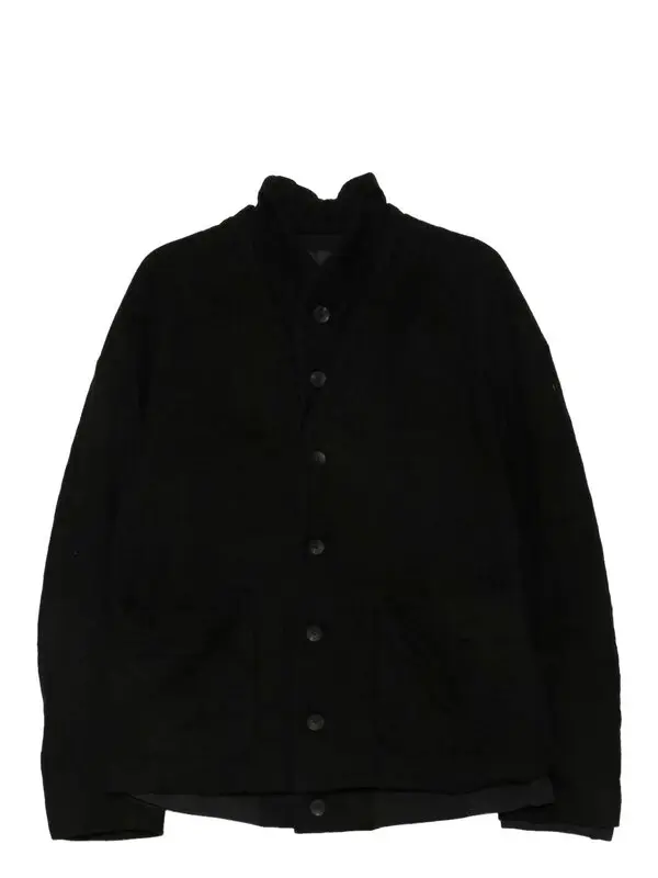 THE VIRIDI-ANNE Embroidered Twill Blazer - Black