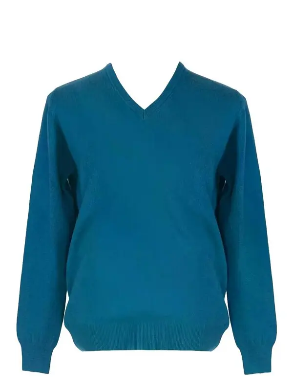 LOJA DAS MEIAS Longsleeve V-neck Sweater - Blue