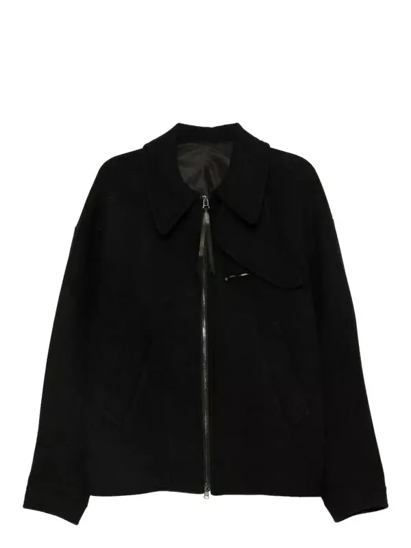 THE VIRIDI-ANNE Melton Jacket - Black
