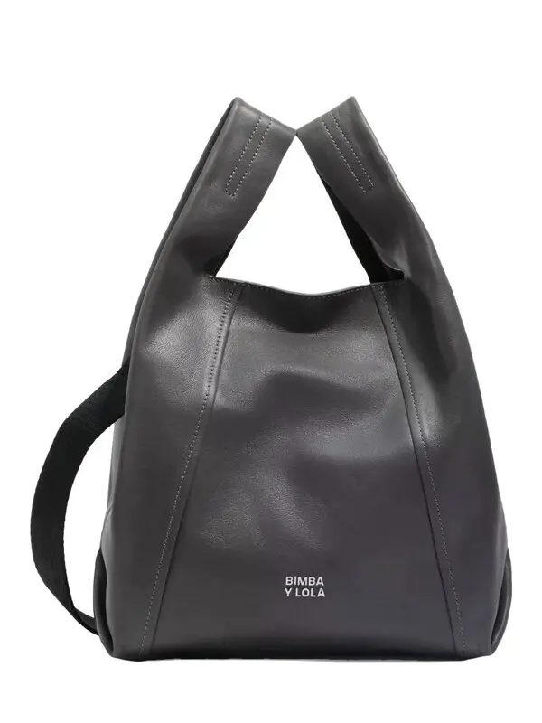 Bimba Y Lola Paper Leather Tote Bag - Grey