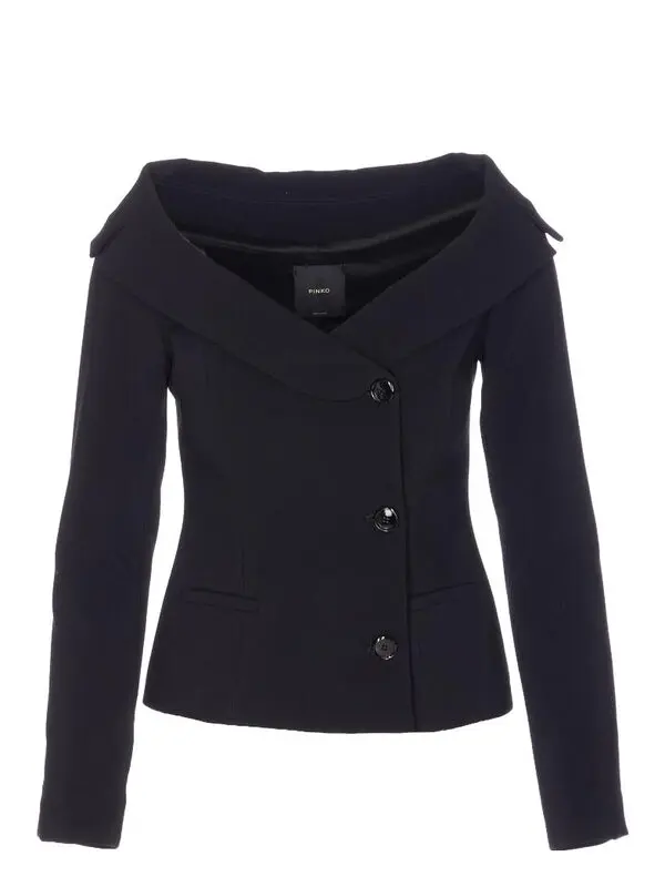 Pinko Antonina Double Breasted Jacket - Black