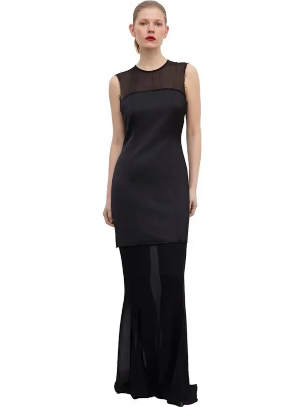 HOUSE OF DAGMAR Two-layer Maxi Dress - Black