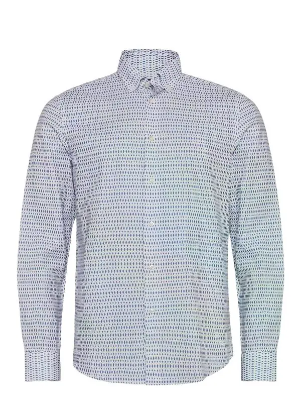 LOJA DAS MEIAS Buttoned Pattern Shirt - White